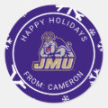 James Madison University | Duke Dog JMU Classic Round Sticker | Zazzle
