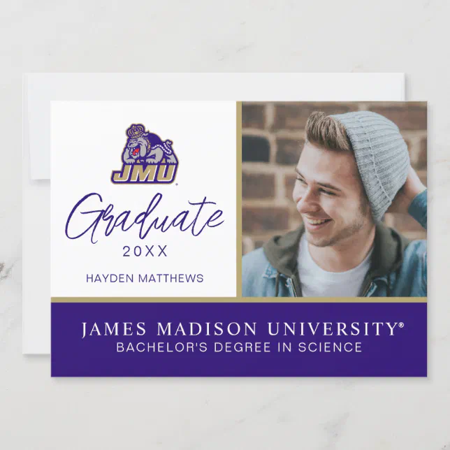 James Madison University | Duke Dog JMU Invitation | Zazzle