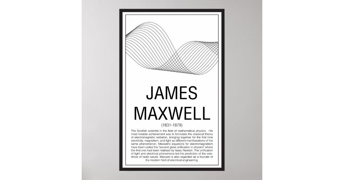 James Maxwell Poster | Zazzle