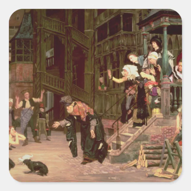 James Tissot | The Return of the Prodigal Son, 186 Square Sticker | Zazzle