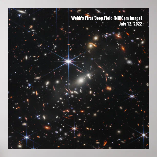 James Webb Space Telescope First Image Infrared Poster | Zazzle