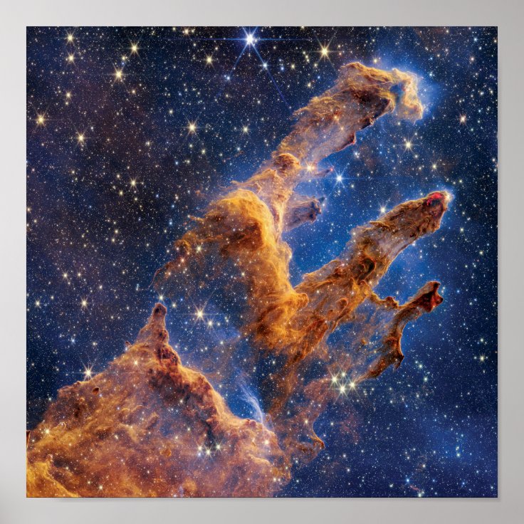 James Webb Space Telescope Pillars of Creation Poster | Zazzle James Webb Space Telescope Pillars of Creation Poster | Zazzle