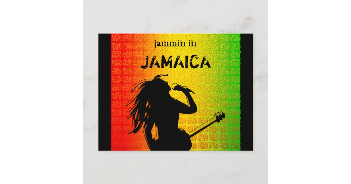 Jammin in Jamaica Reggae Rastaman Rasta Postcard | Zazzle
