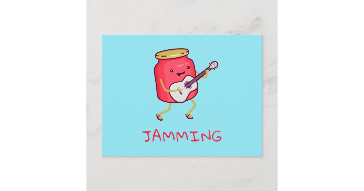 Jamming Pun Postcard | Zazzle