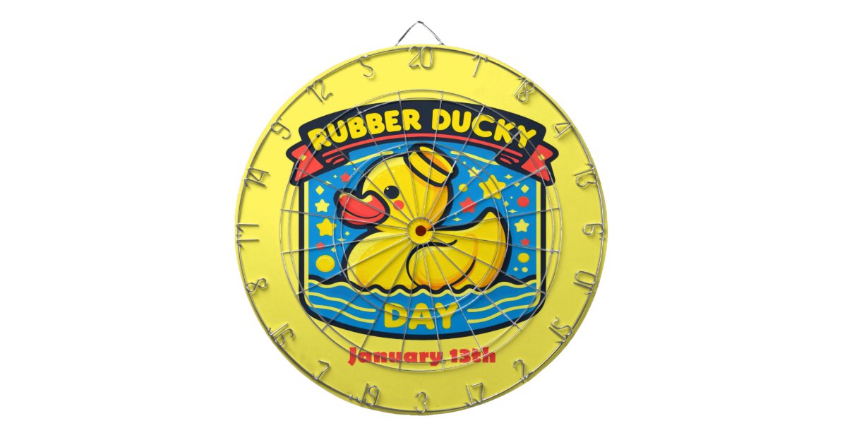 Jan 13th - Rubber Ducky Day Dart Board | Zazzle