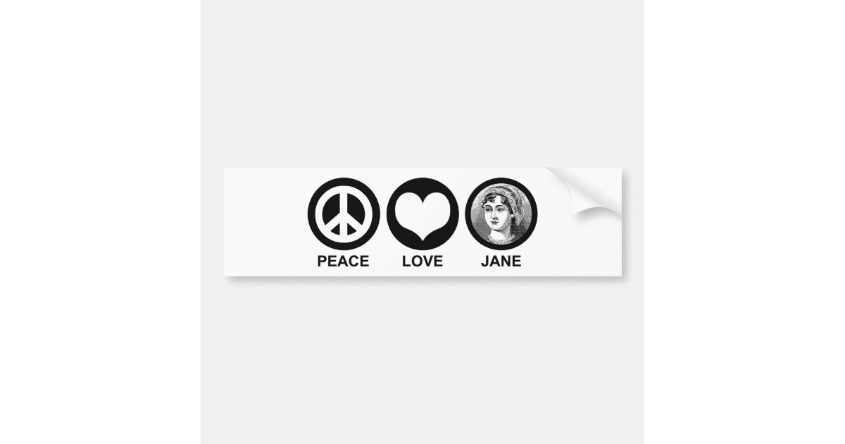 Jane Austen Bumper Sticker | Zazzle