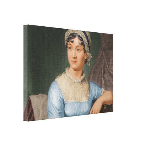 Jane Austen Color Portrait Fine Art Canvas | Zazzle