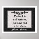 Jane Austen Quote Poster | Zazzle