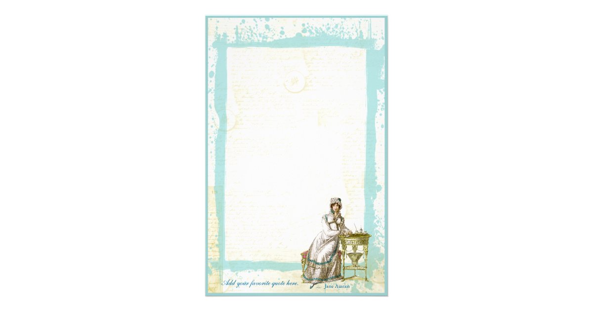 Jane Austen Regency Vintage Style Stationery | Zazzle.com
