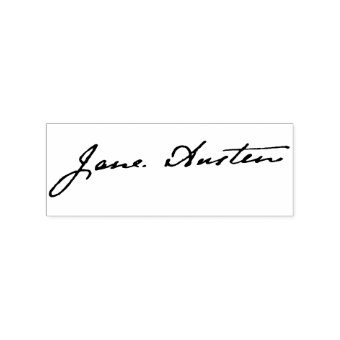 Jane Austen Signature Rubber Stamp | Zazzle