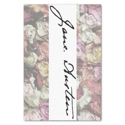 Jane Austen Signature Tissue Paper | Zazzle