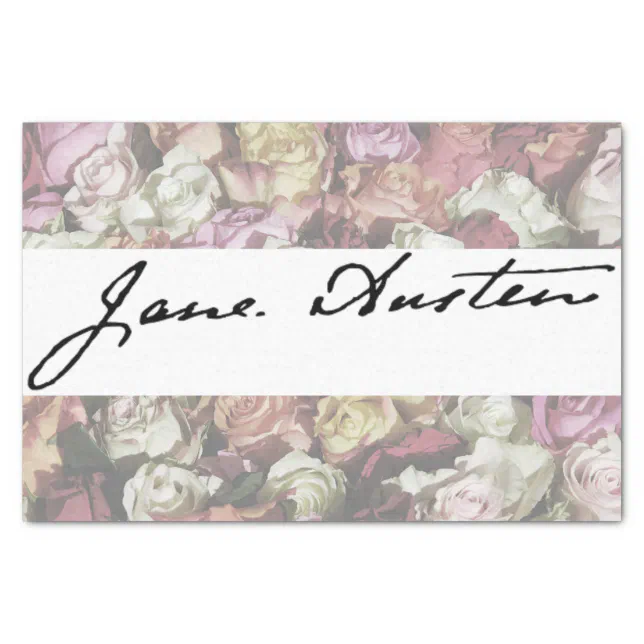 Jane Austen Signature Tissue Paper | Zazzle