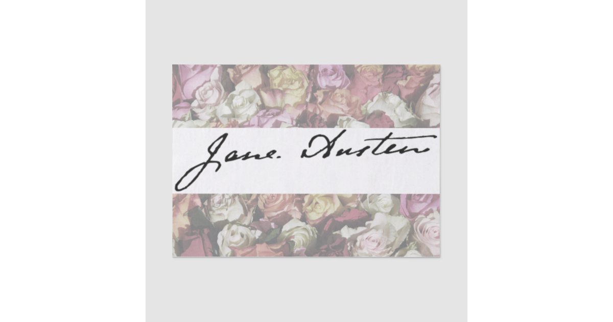 Jane Austen Signature Tissue Paper | Zazzle