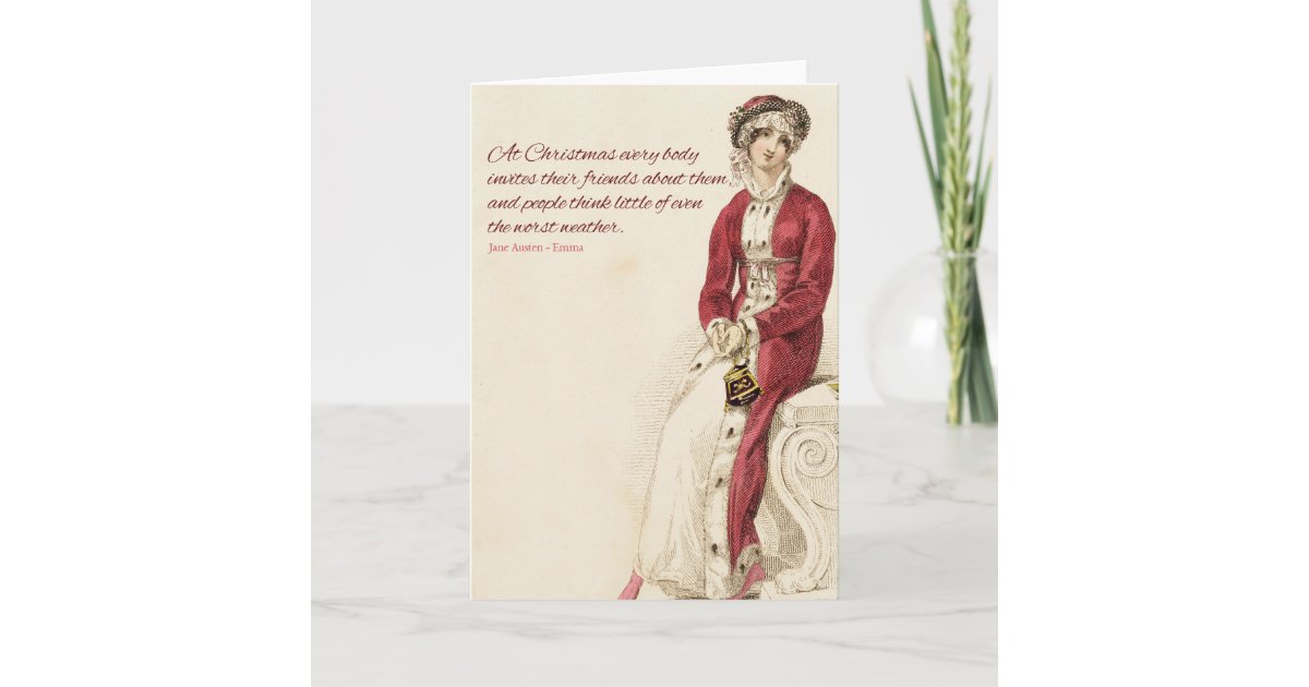Jane Austen's Emma Quote Christmas Card | Zazzle