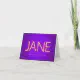 Jane Name in Glowing Neon Lights Card | Zazzle