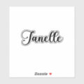 Janelle Name - Handwritten Calligraphy Sticker | Zazzle