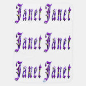 Janet, Name, Logo, White Snugly Baby Blanket. Baby Blanket | Zazzle