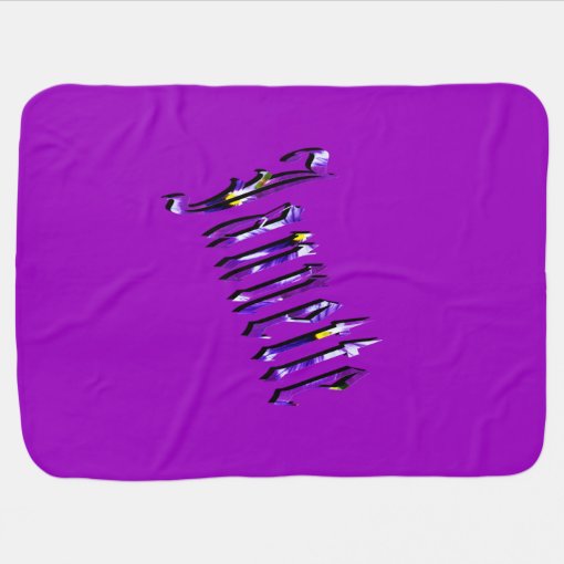Janette, Name, Logo, Purple Snugly Baby Blanket. Stroller Blanket | Zazzle