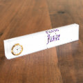 Janine, Name, Logo, Desk Name Plate With Clock. | Zazzle