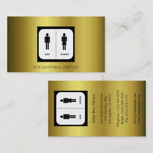 Janitor Custodian Maid Service Business Card | Zazzle