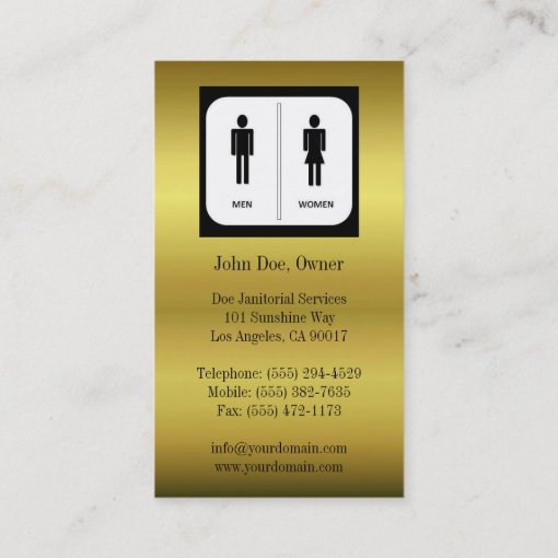 Janitor Custodian Maid Service Business Card | Zazzle