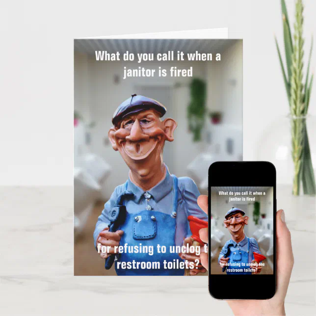 Janitor Funny Birthday Card | Zazzle
