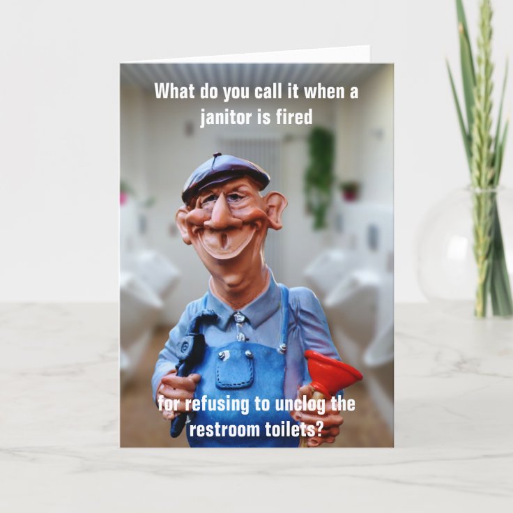 Janitor Funny Birthday Card | Zazzle