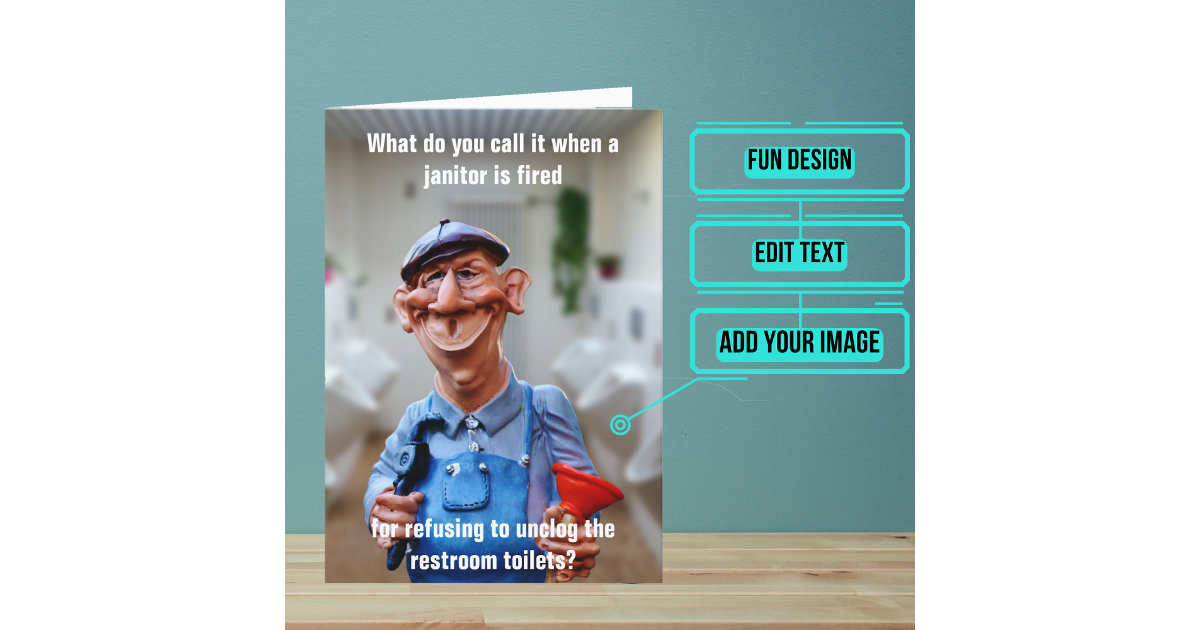 Janitor Funny Birthday Card | Zazzle