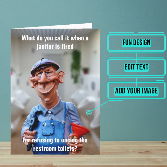 Janitor Funny Birthday Card | Zazzle