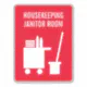 Janitor Room Housekeeping door sign vinyl sticker | Zazzle