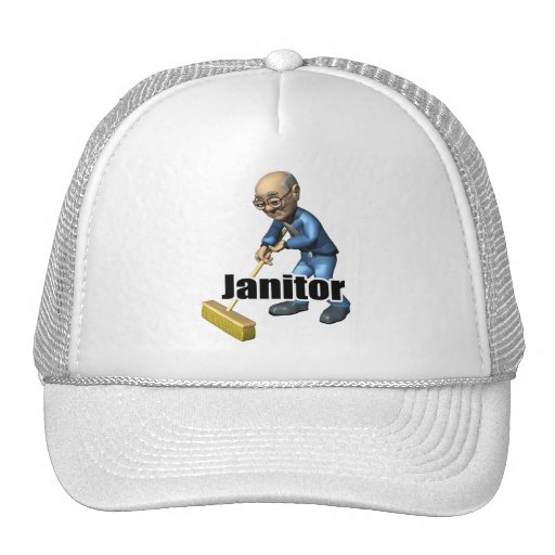Janitor Trucker Hat | Zazzle