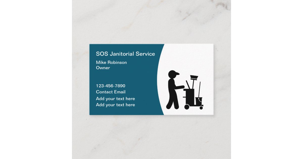 Janitorial Office Cleaning Business Cards | Zazzle