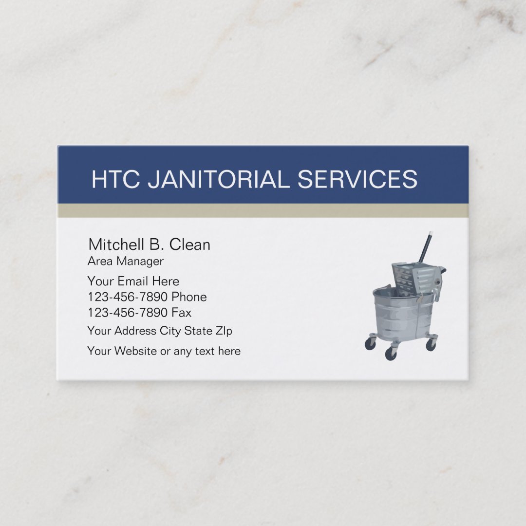 Janitorial Services Business Cards | Zazzle