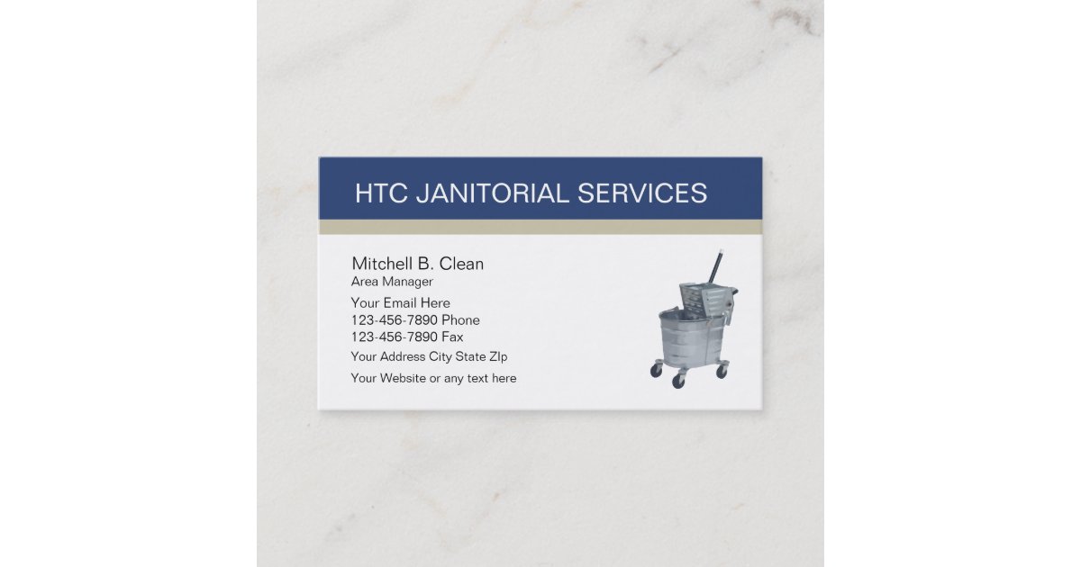 Janitorial Services Business Cards | Zazzle