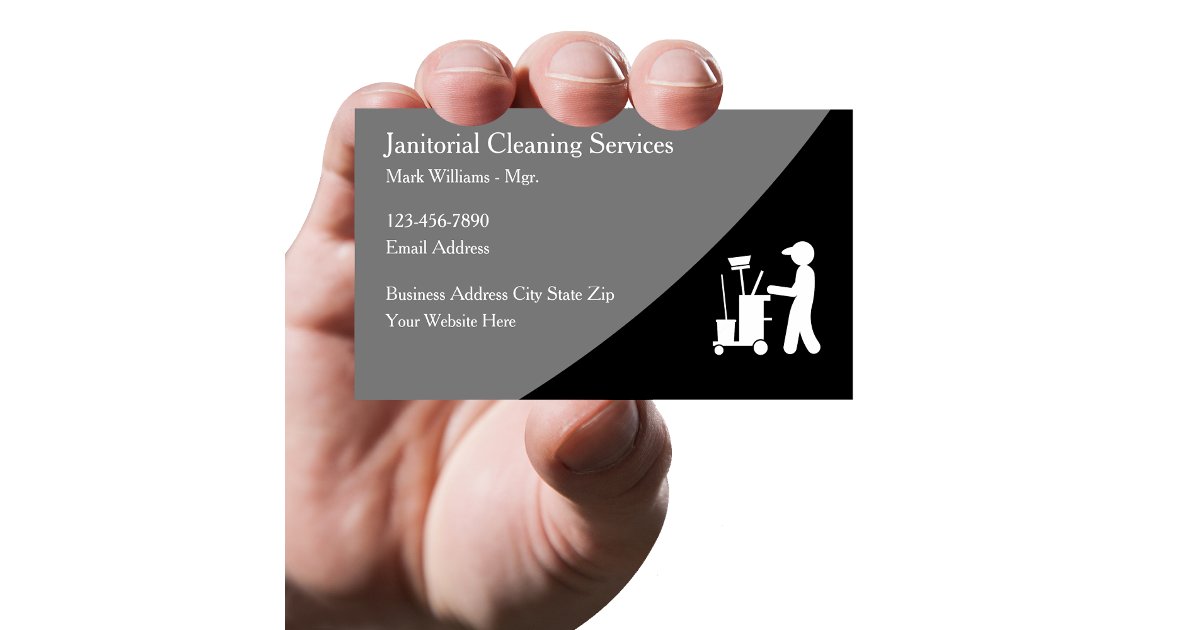 Janitorial Services Office Cleaning Business Cards | Zazzle