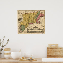 Jansson Visscher Map Poster | Zazzle
