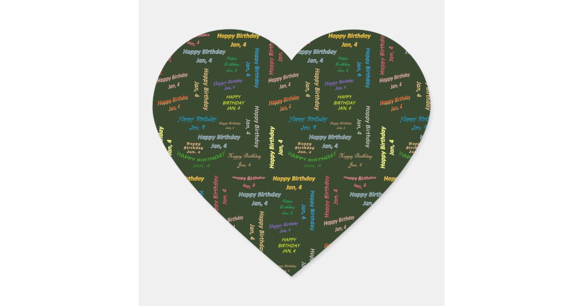 January, 4 Birthday Sticker | Zazzle