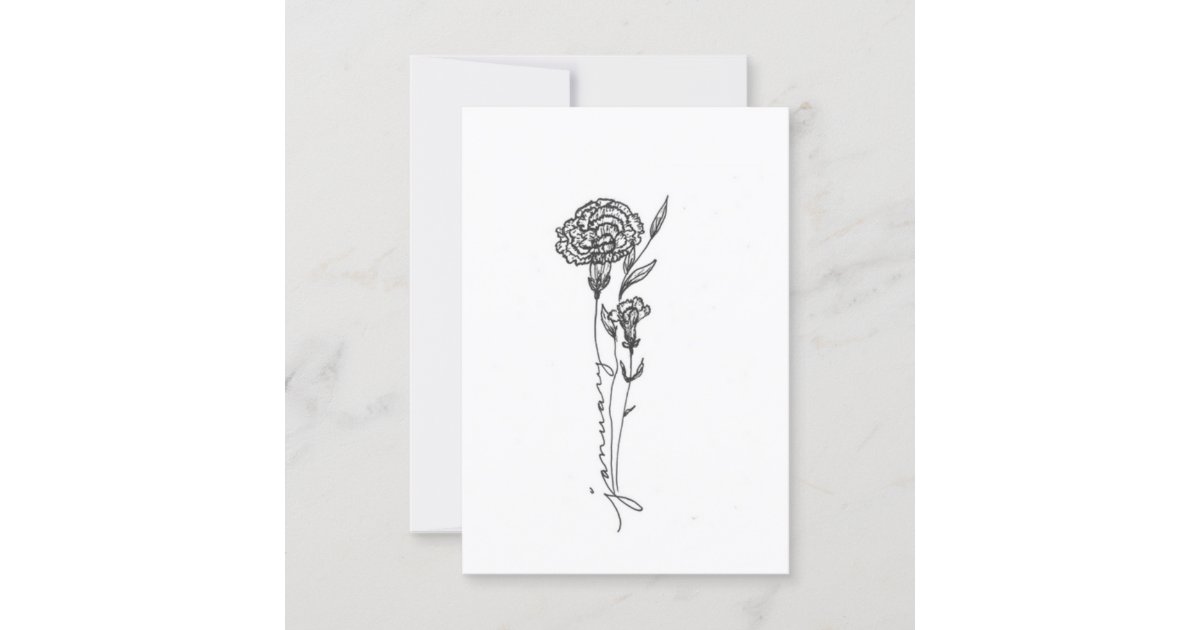 January birth month flower greeting card | Zazzle