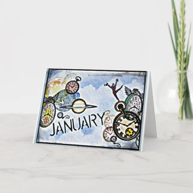 JANUARY BIRTHDAY GREETING CARD | Zazzle