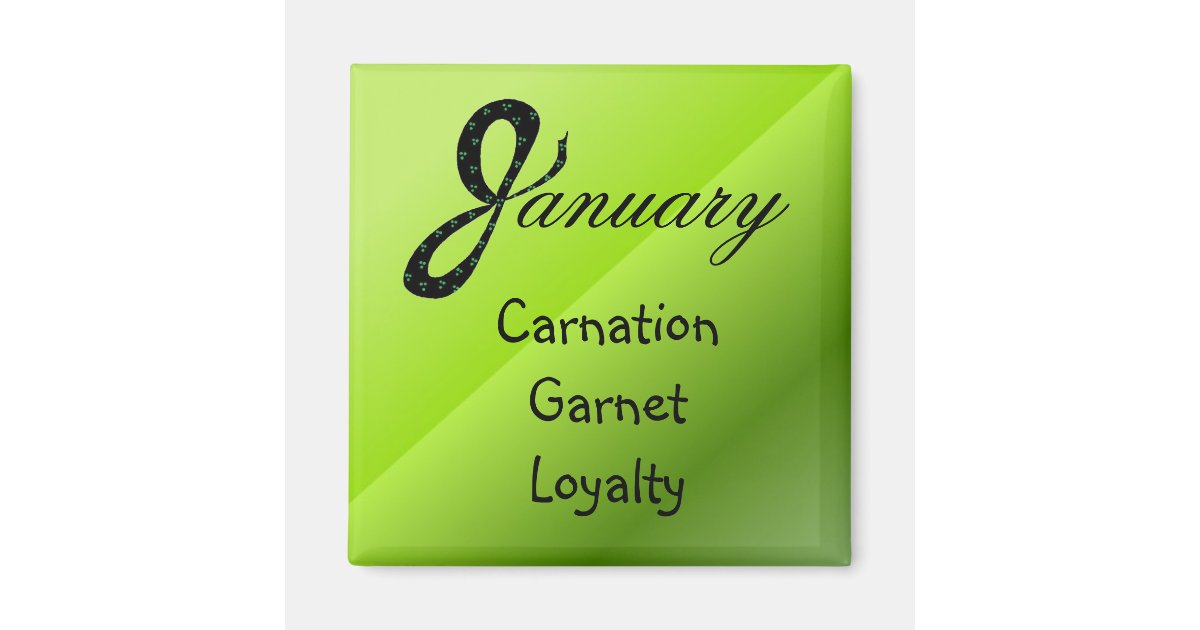 January Birthday Meaning Magnet | Zazzle