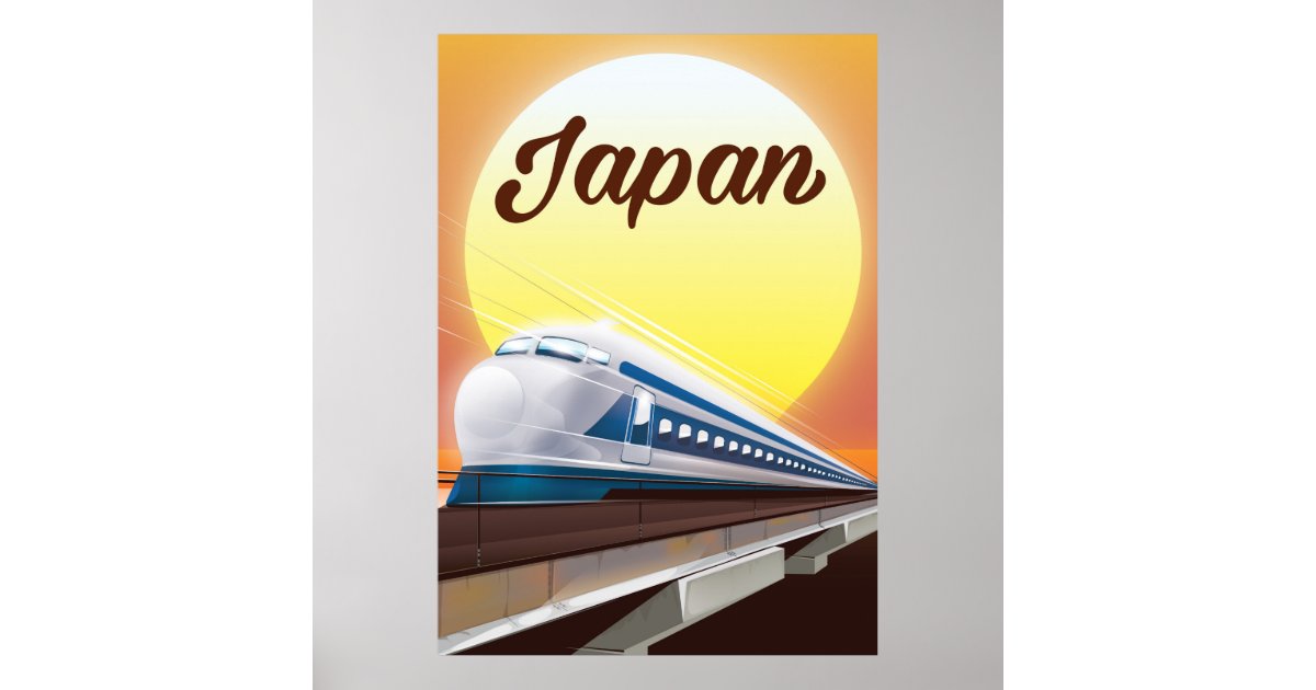 Japan Bullet Train travel poster | Zazzle