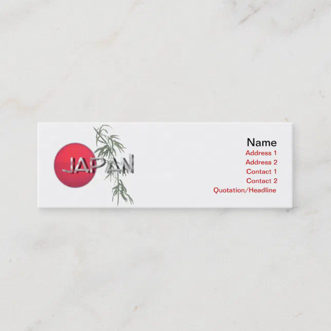 Japan Business Card | Zazzle