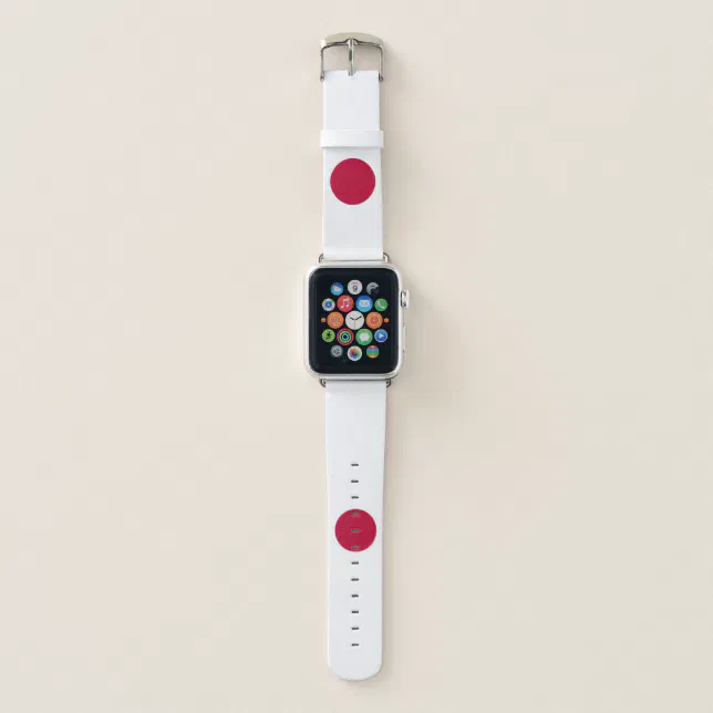 Japan Flag Apple Watch Band | Zazzle