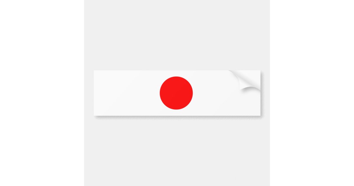 Japan Flag Bumper Sticker | Zazzle