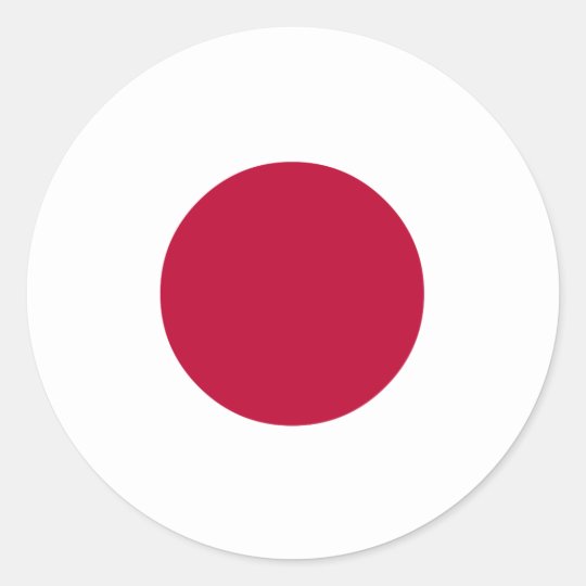 Japan Flag Classic Round Sticker | Zazzle.com