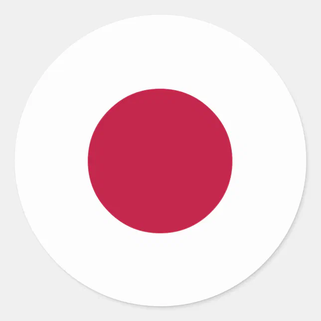 Japan Flag Classic Round Sticker | Zazzle