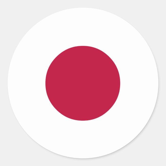 Japan Flag Classic Round Sticker | Zazzle.com