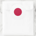 Japan Flag Classic Round Sticker | Zazzle