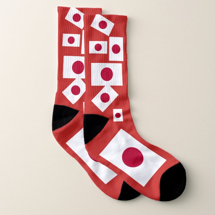 Japan Flag Colorful Socks | Zazzle.com