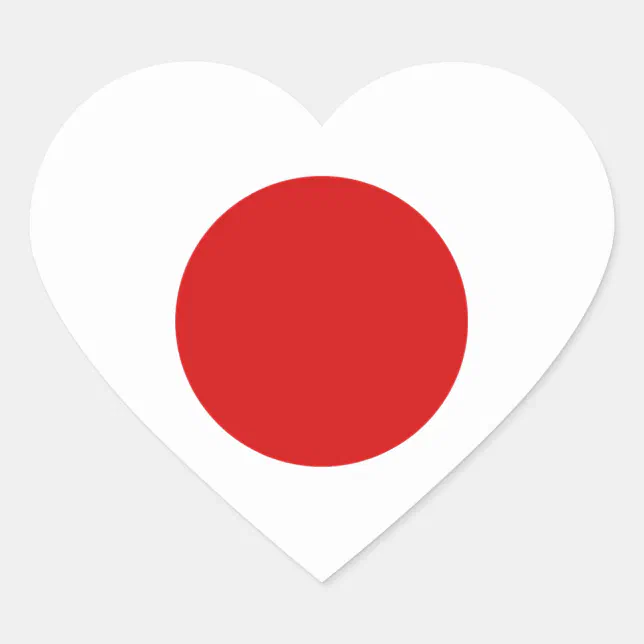 Japan Flag Heart Sticker | Zazzle
